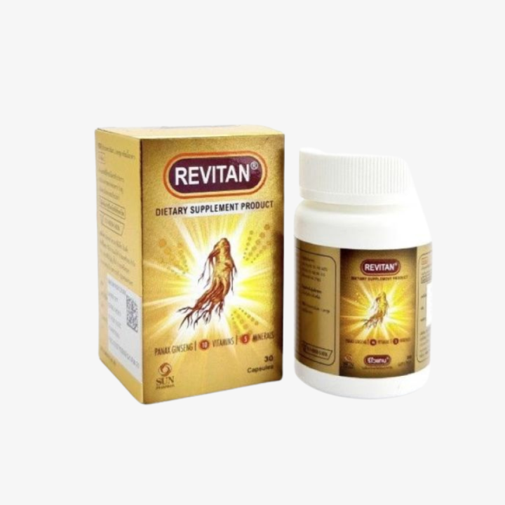 REVITAN 30 Capsules รีไวแทน โสมสกัด ผสม วิตามินและ เกลือเเร่ (30เเคปซูล ...