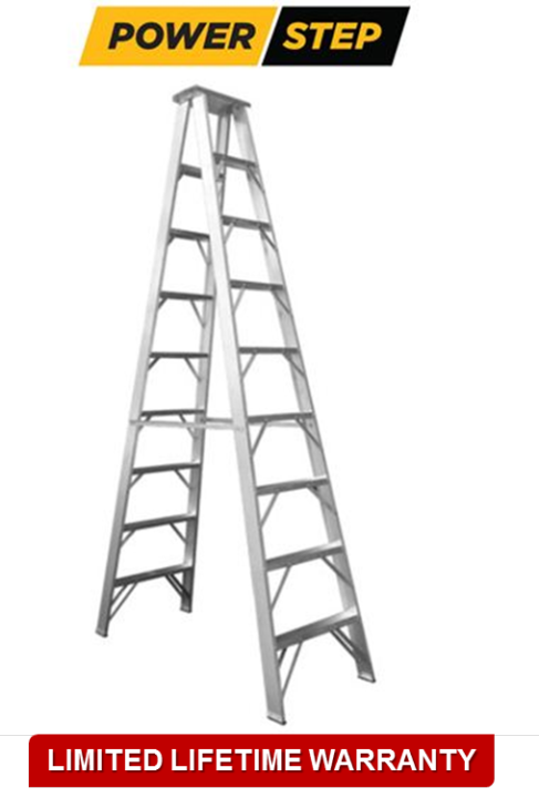 Power Step Aluminum Twin Step Ladder 9ft | Lazada PH