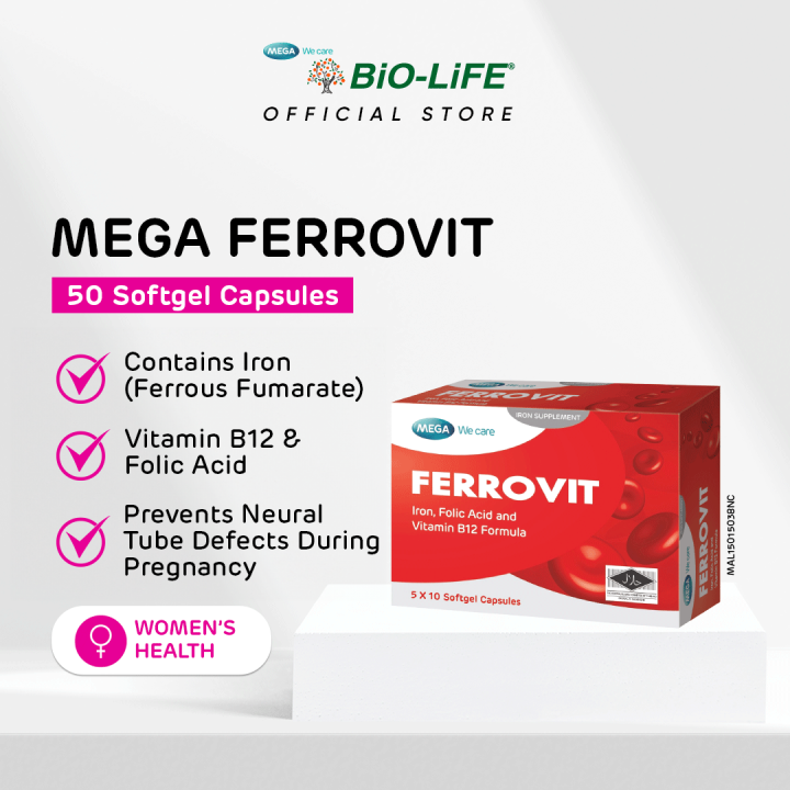 MEGA FERROVIT 5X10S (Expiry Date Jun 2025) | Lazada