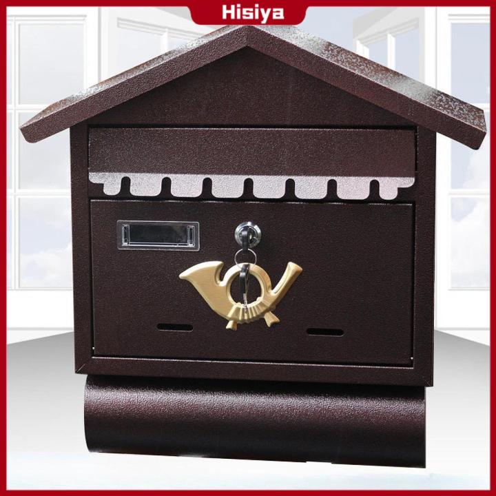 Hisiya Wall Mounted Mailbox Mail Drop Box Letter Box Catcher Key Drop ...