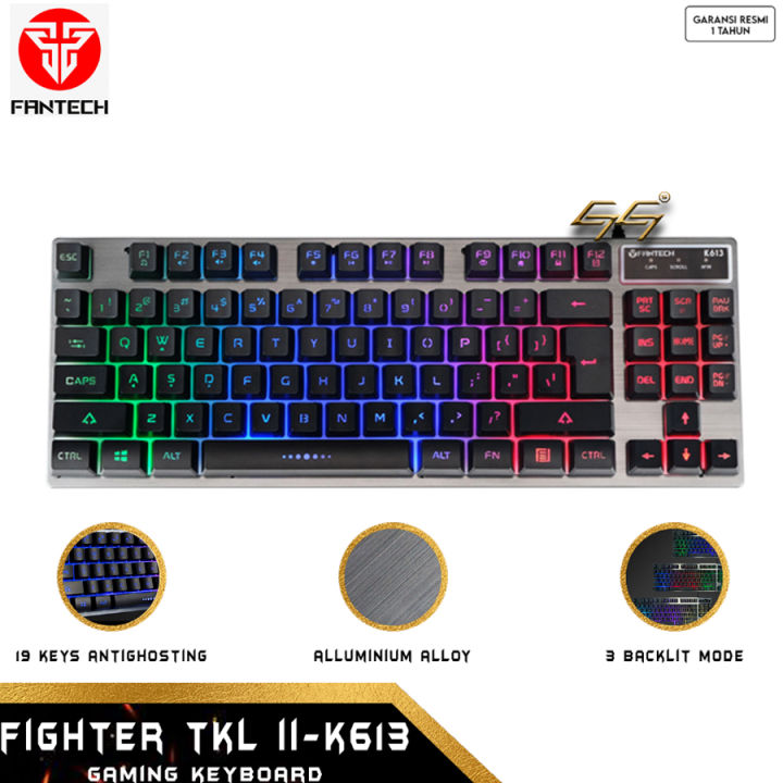 Keyboard Gaming TKL Fantech Fighter K613 TKL RGB Gaming Keyboard | Lazada Indonesia