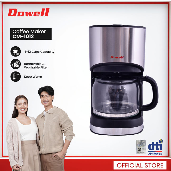 Dowell Coffee Maker Machine Set with Removable Filter 1225ml - CM-1012 ...