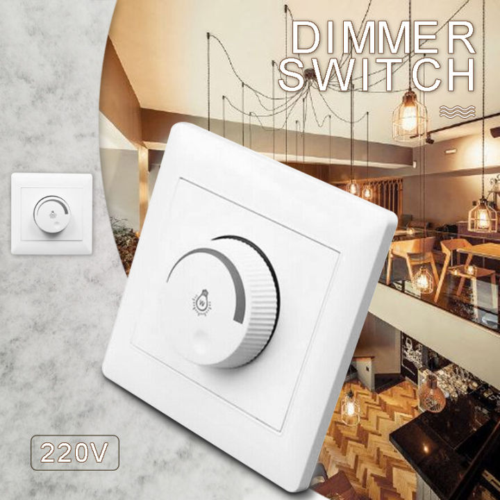 LED Dimmer Double Light Switch For Dimmable Lighting White 220V-250V ...