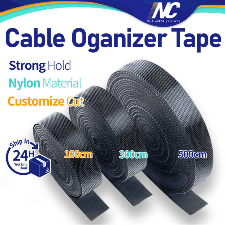 Cable Organizer Nylon Tape Duble-Sided Hook-and-Loop Ties | Lazada