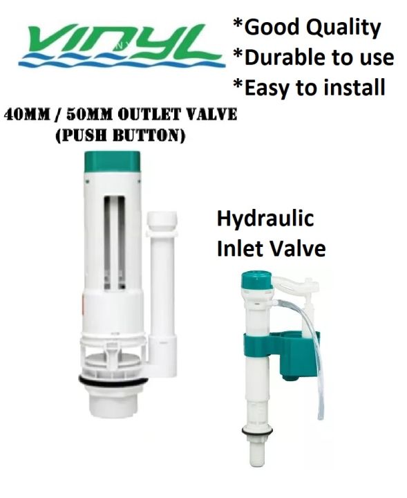 40MM / 50MM VINYL Single Push Button Flush Outlet Valve / hydraulic ...