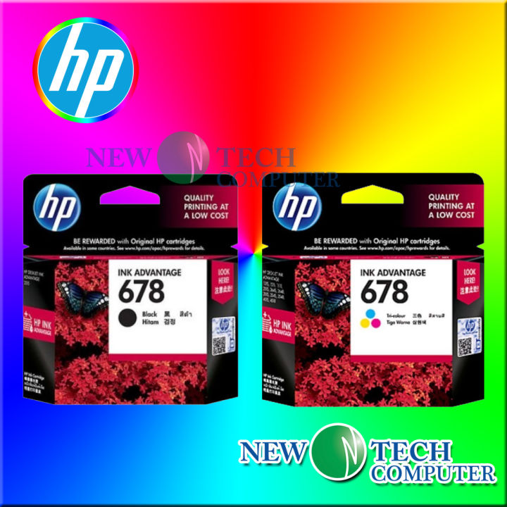 HP 678 BLACK / HP 678 TRI COLOR INK CARTRIDGE NEW TECH | Lazada