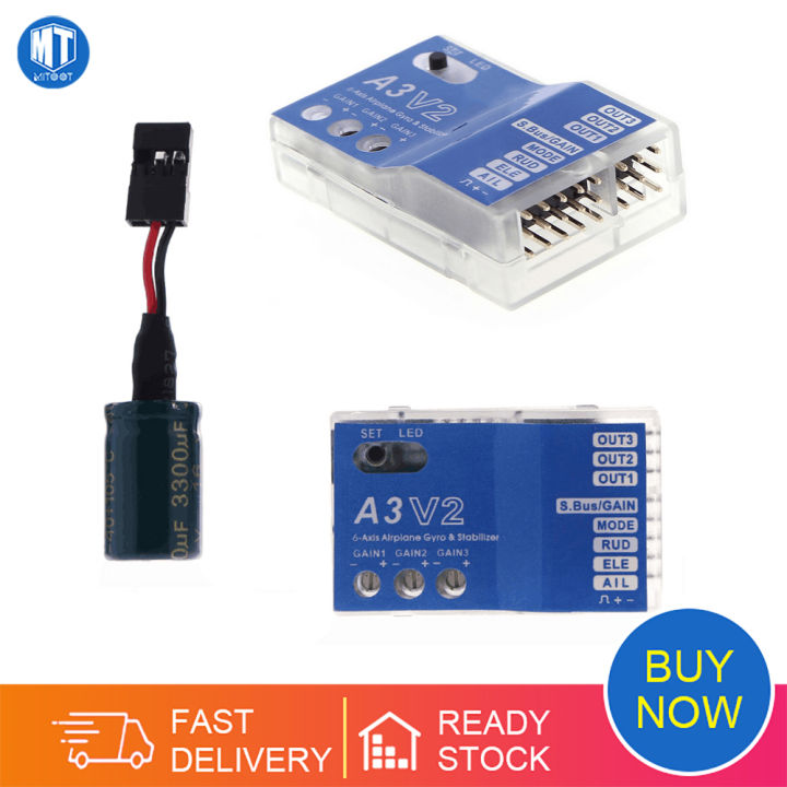 3 Axis Gyro A3 V2 Aeroplane Flight Controller Stabilizer for RC Airplane Fixed-wing Copter | Lazada