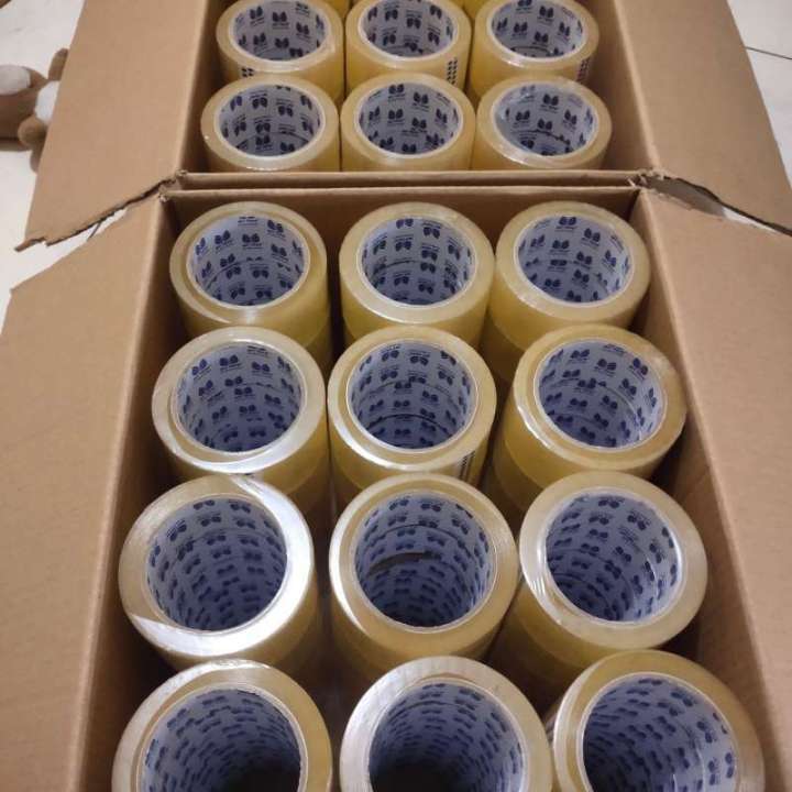 Lakban Bening 45 x 90 Yard 1 Pack (6 Pcs) Lakban Bening Isolasi untuk ...