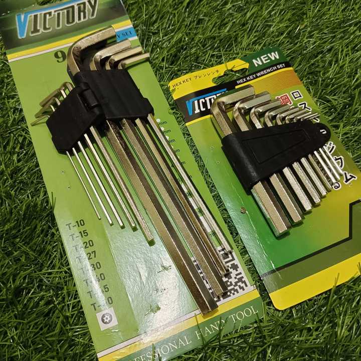 Kunci L Set 9 Pcs Long Panjang / COD / Tersedia Juga Kunci L 1Set Komplit / Kunci L 1Set Tekiro ...