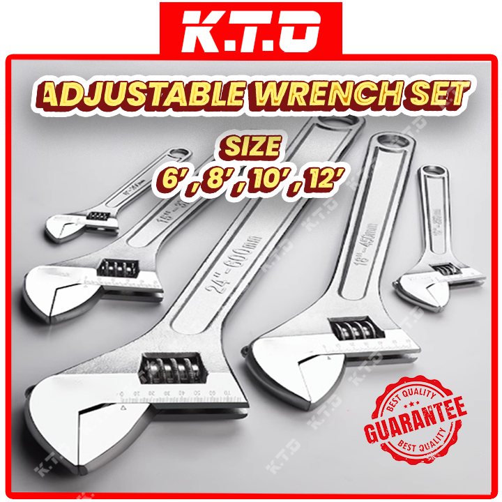 6 / 8 / 10 / 12 Inch Heavy Duty Adjustable Spanner Wrench / Spana Hidup ...