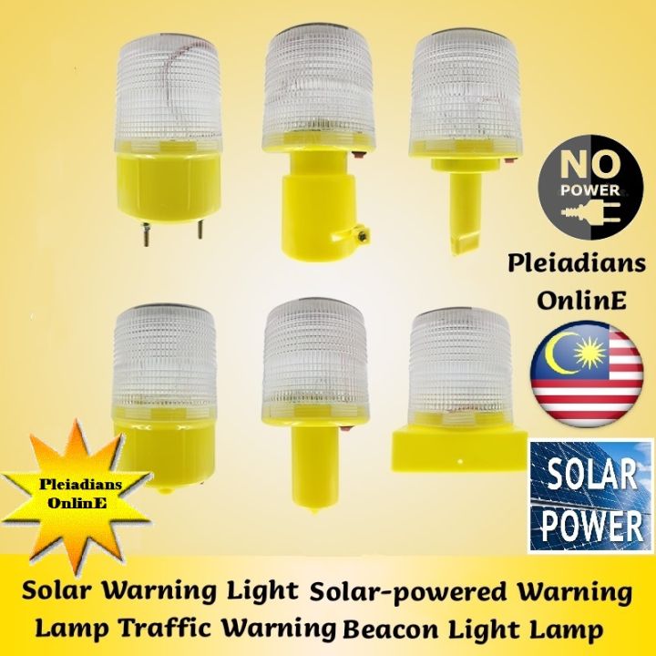 👉 READY STOCK 👉🇲🇾 Solar Power Flash Led Warning Light Signal Emergency ...