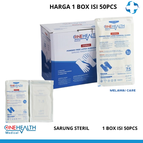 Sarung Tangan Karet Medis Onehealth Maxter Handscoon Gloves 1 Box isi 50 Pcs | Lazada Indonesia