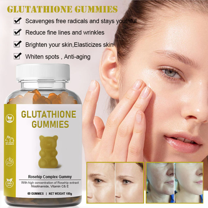 VIGOROUS AGE Collagen Gummies with Niacinamide Vitamins C & E Skin ...