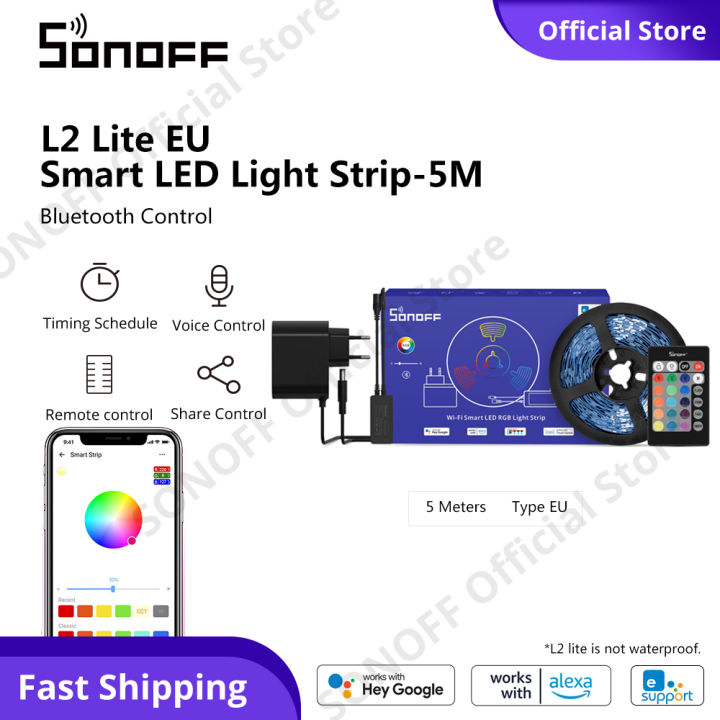 SONOFF L2 Lite 5 Meters WiFi Smart Light Strip LED Strip Lights Kit ...