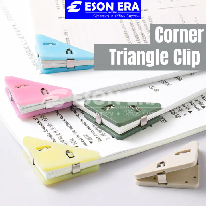Triangle Clip Plastic Corner Clip Paper Clip Klip Tiga Segi | Lazada