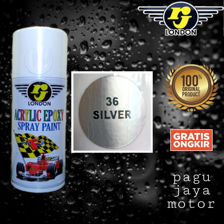 silver 150cc rj london cat semprot spray paint pilox pilok | Lazada ...