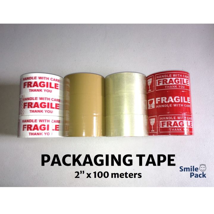Packaging Tape Fragile Clear Brown - 2" x 100 meters 1 pc COD AVAILABLE ...