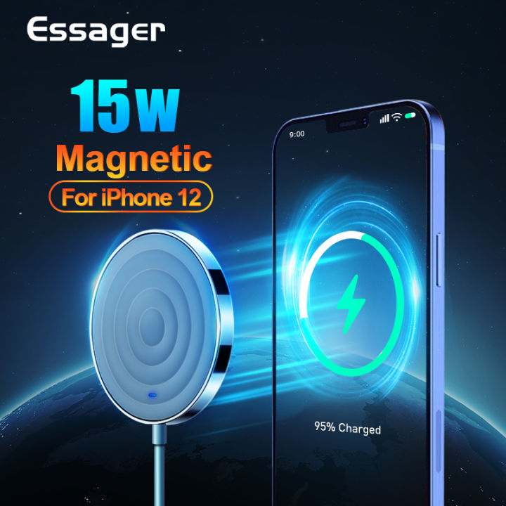 Essager 15W Qi Magnetic Wireless Charger Support Magsafe Compatible ...