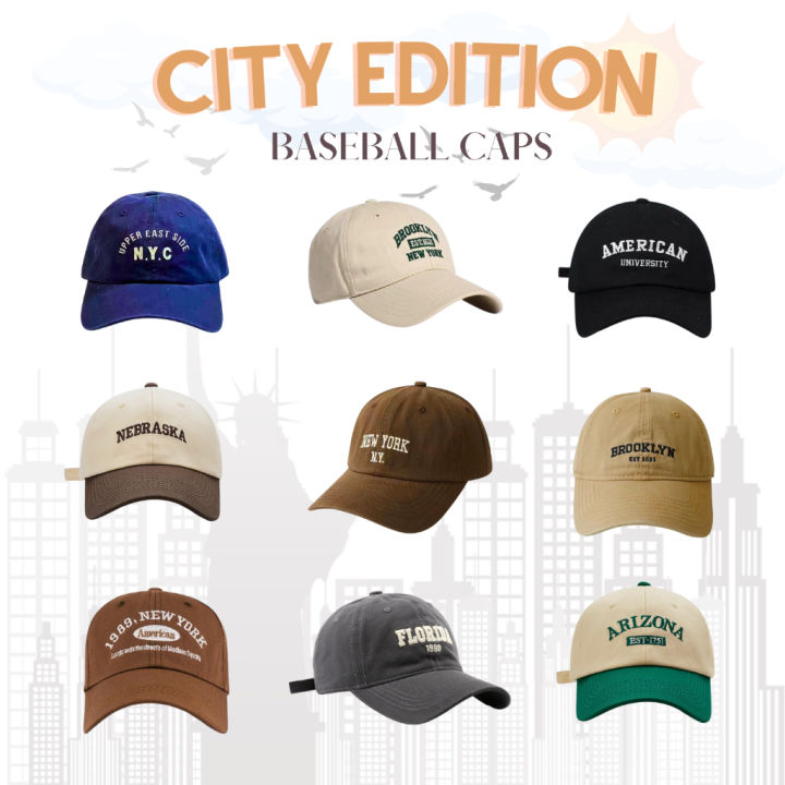 CITY EDITION FASHION BASEBALL CAPS FOR MEN&WOMEN | Lazada PH