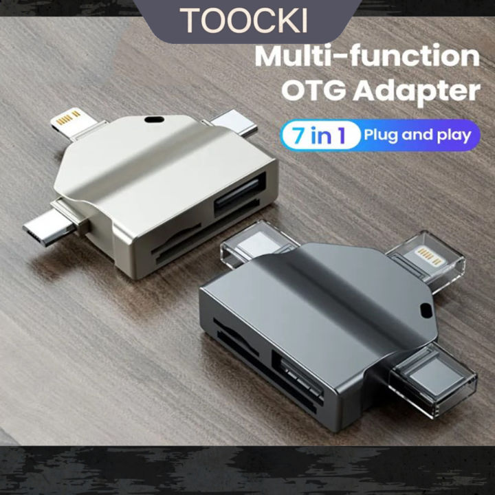Toocki 3 In 3 Micro Type C อะแดปเตอร์แบบ Lightning OTG สำหรับ iPhone ...