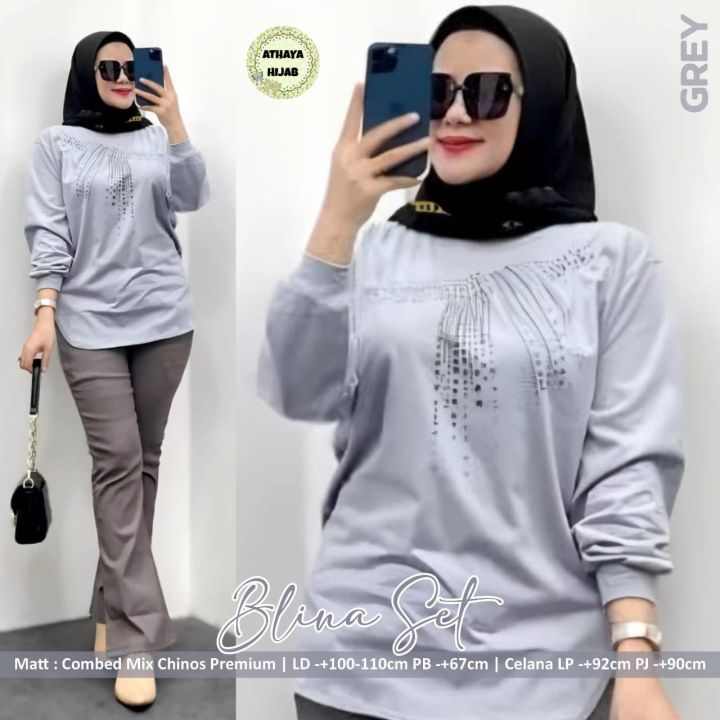 COD BLINA SET CELANA WANITA BAHAN COMBED MIX CHINOS PREMIUM LD 100-110 PANJANG 90 | Lazada Indonesia