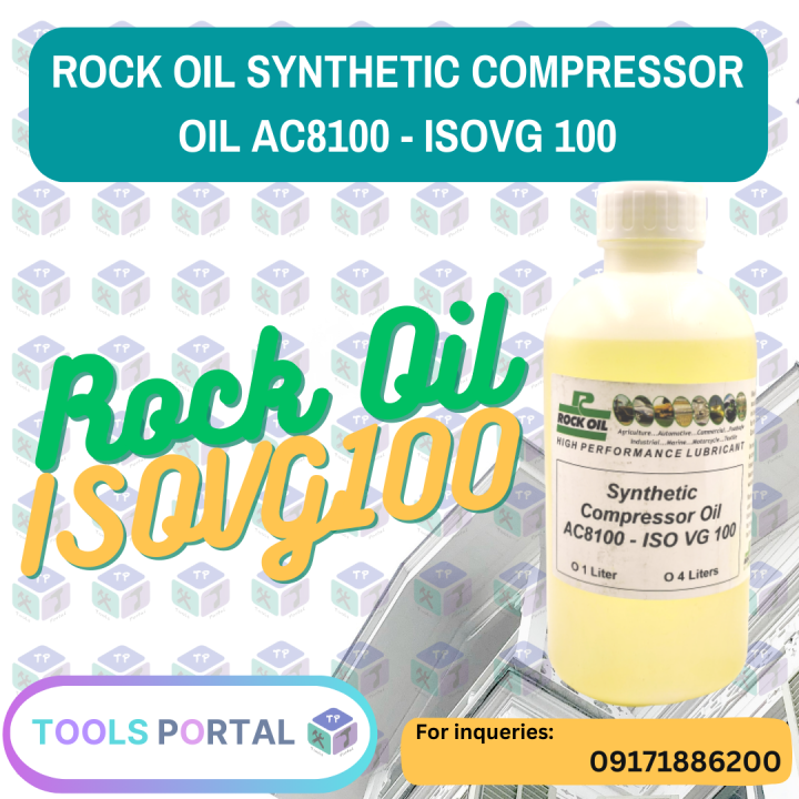 Rock Oil Synthetic Compressor Oil AC 8100 ISO VG 100 (Made In UK) 1 ...