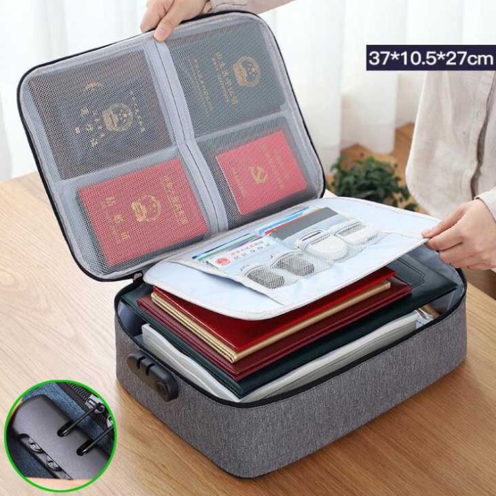 Document storage bag for certificates, portable deed bag, file holder ...