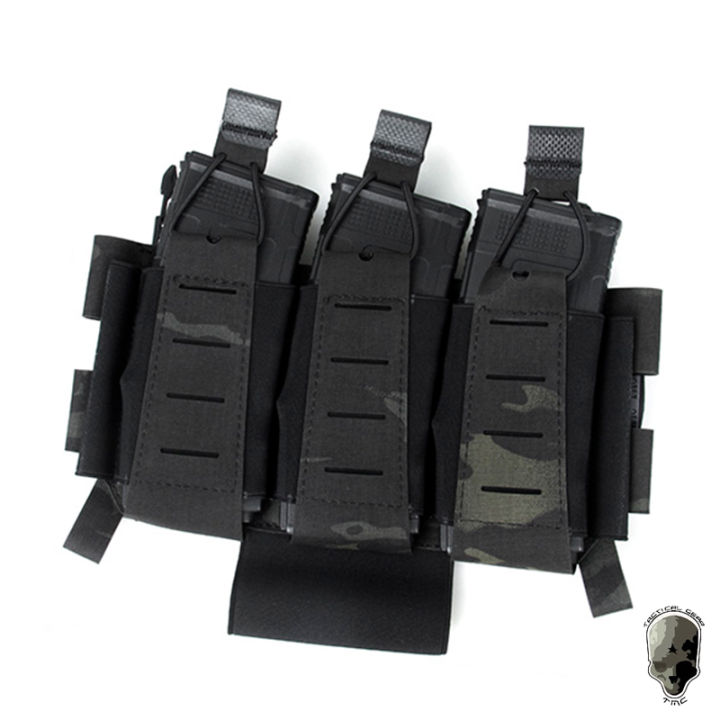 TMC Tactical Front Panel with Triple Mag Pouch For 556 Mag Elastic Mag ...