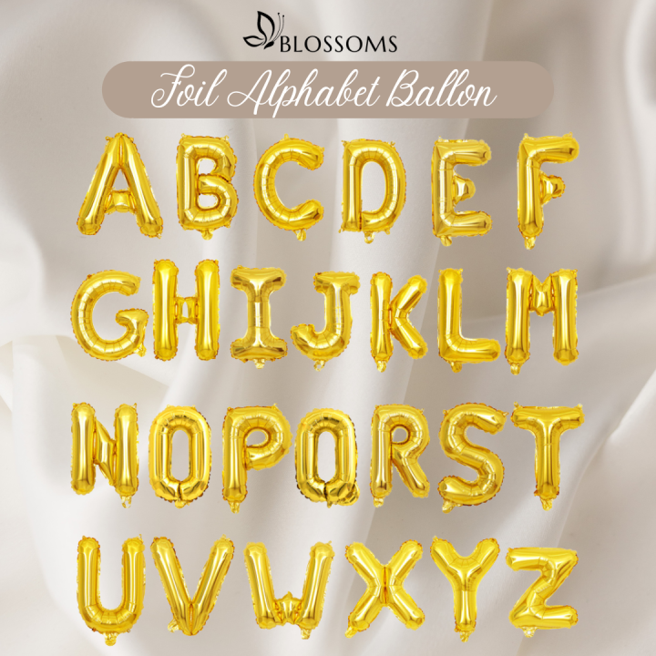 16 inci Warna Emas A-Z Belun Decor Nama Huruf / A-Z 16 inches Gold ...