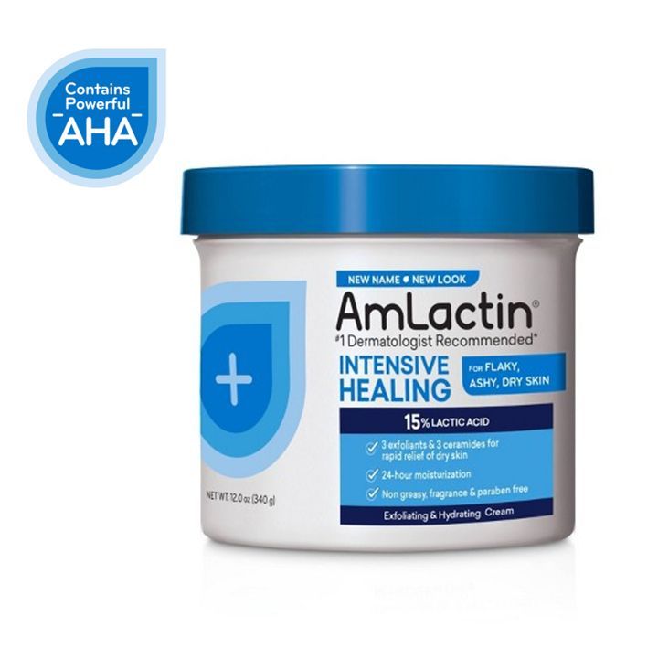 AmLactin Intensive Healing Cream 15% Lactic Acid, Exfoliating ...