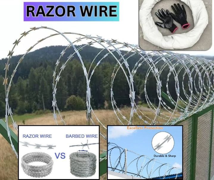 Very Sharp Combat wire Razor Wire / Combat Wire / Anti-Theft / Anti ...