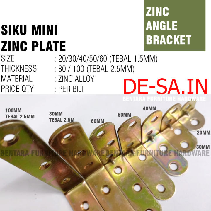 (ECERAN) SL-BE 4CM SIKU L BESI 40 x 40 x 18MM Braket Siku ZINC Mini ...