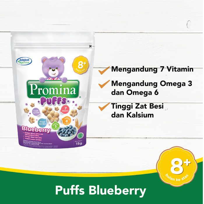 Promina puffs rasa BLUEBERRY 15g - Makanan ringan snack cemilan bayi 8 ...