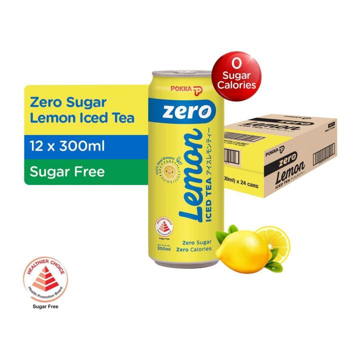 Pokka Ice Lemon Tea Zero Sugar (24 x 300ml) | Lazada Singapore