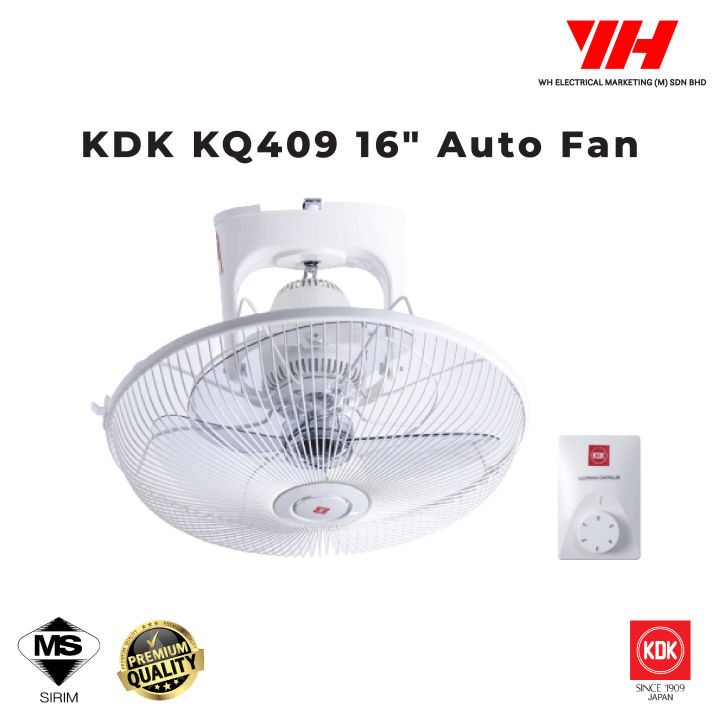 KDK KQ409 16" Auto Fan / Auto Fan || Wall Fan - Kipas Dinding | Lazada
