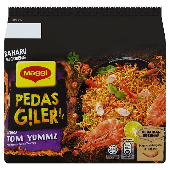 Maggi Spicy Tom Yam (Maggi Pedas Giler Perisa Tom Yummz) Instant Noodle 5 x 76g | Lazada