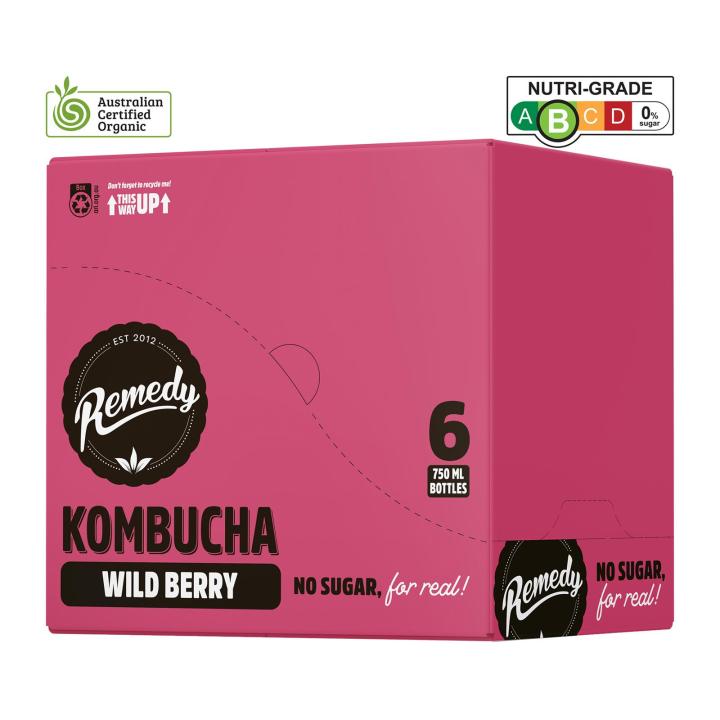 Remedy Organic Kombucha Wild Berry - Case 6 x 750ML | Lazada Singapore