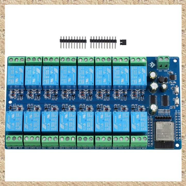 (IGRZ) 16 Channel Relay Module DC5-12V Power Supply ESP32 Development ...