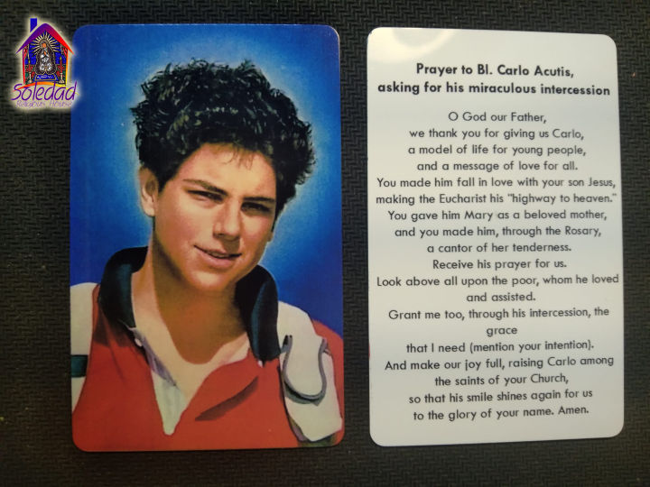 Emmanuel Gift/s for You - BLESSED CARLO ACUTIS PRAYER CARD - ATM SIZE ...