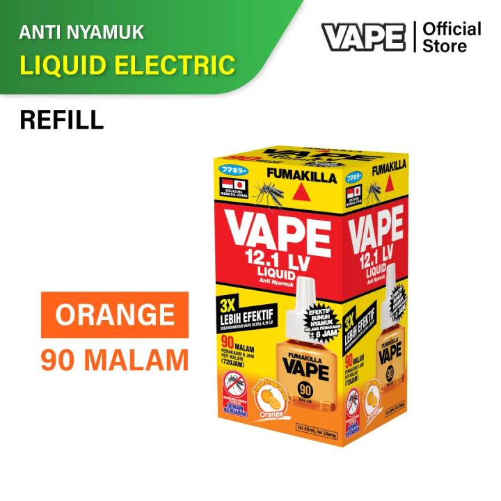 Fumakilla Vape Refill 90 Malam Obat Nyamuk Orange 45ml | Lazada Indonesia