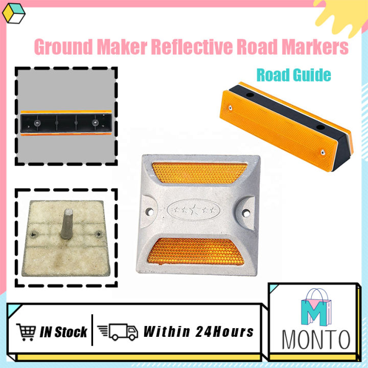 Safety Road Reflector Aluminum Ground Marker Highway Stud Heavy Duty ...