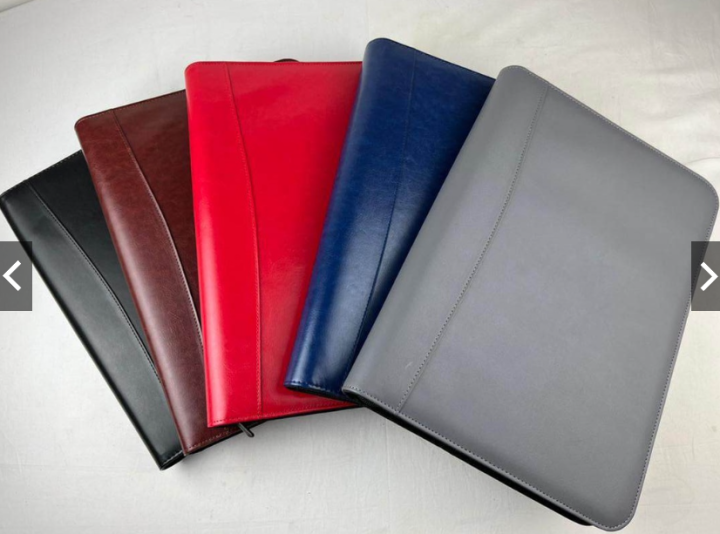 (STOCK)(COD)Portfolio Folder Faux Leather Padfolio with A4 Size ...