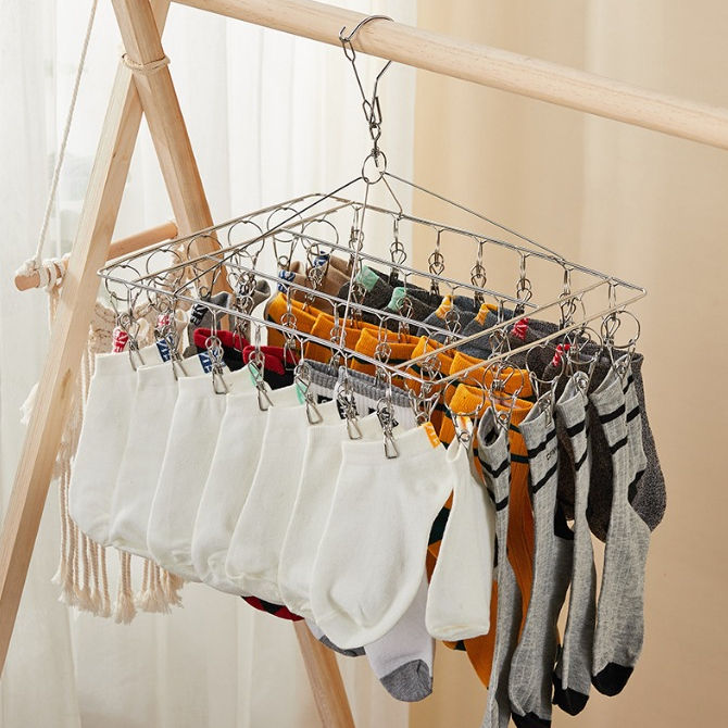 Drying Rack Stainless Steel Clothes Hanger Clips Ipitan Hanger Sipitan ...