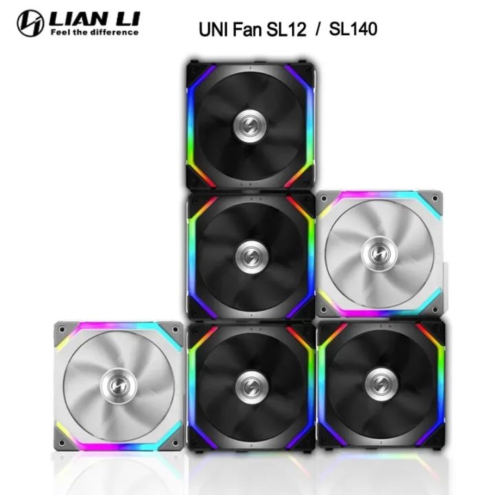 LIAN LI UNI FAN SL120, PC Case Modular RGB Fan Kit, 12cm 120/140mm ...