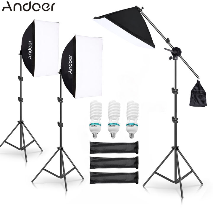 Andoer Studio Photography Light Kit Softbox Lighting Set with 135W LED ...