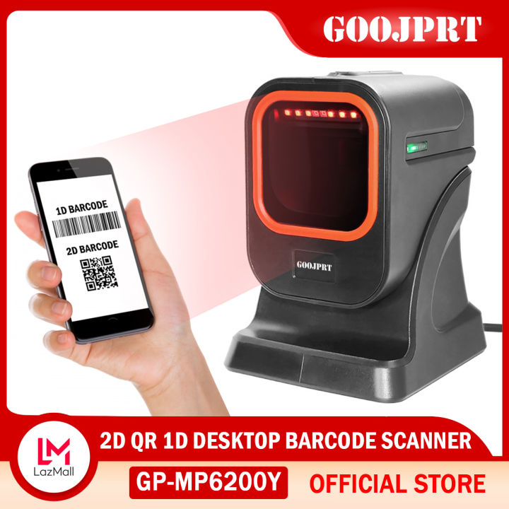 GOOJPRT MP6200Y 1D 2D Desktop Barcode Platform Scanner USB Wired ...