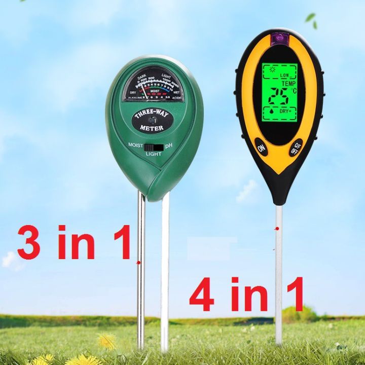 Soil Analyzer Tanah Tester Meter Moisture Meter PH Meter Sunlight Meter ...