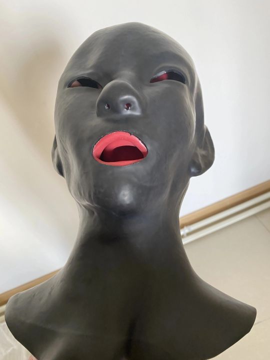 【Top-Rated Product】 Latex Fetish Unisex Rubber Hood Sm Anatomical Heavy ...