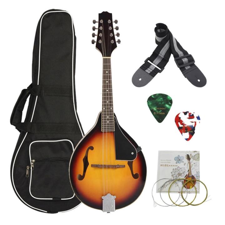 Beginner Friendly 8 String Acoustic Mandolin Set with Low Action Setup ...