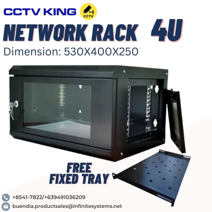 4U Server Rack Cabinet with FREE PDU-6 | Standard 530*400*250mm│Server ...